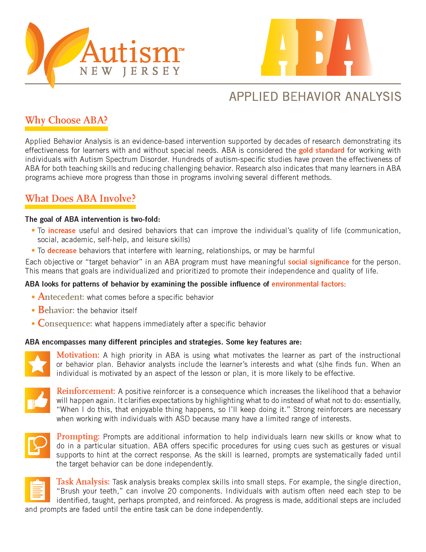 ABA Fact Sheet – Behavioral Pediatrics Resource Center